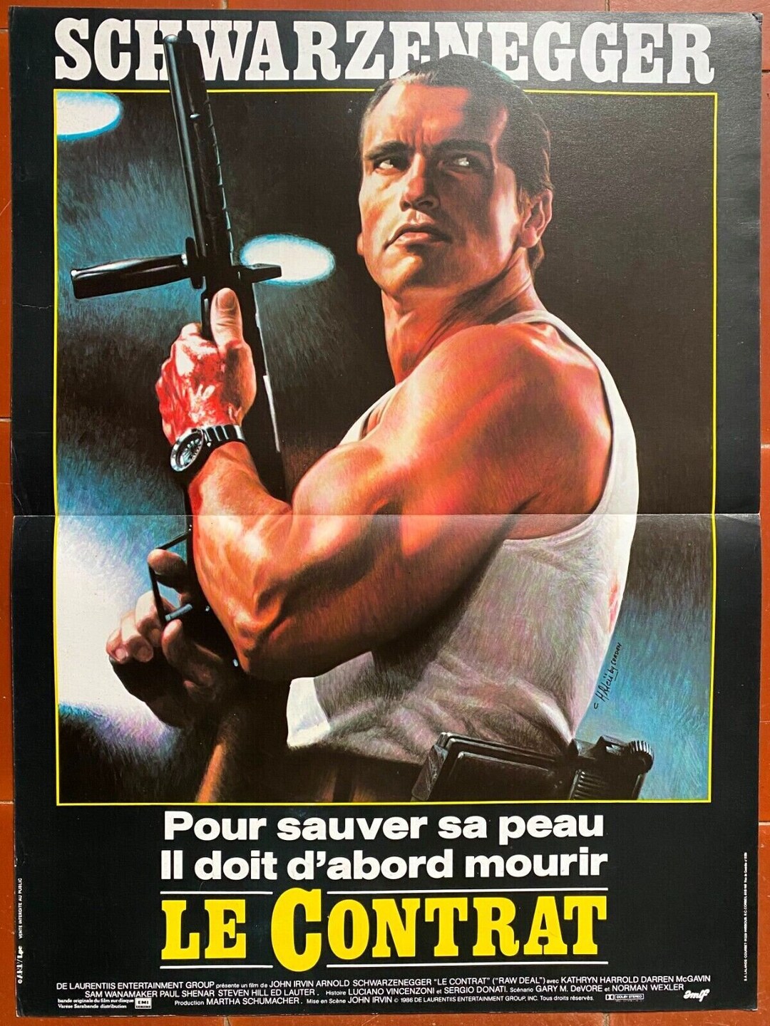 Original Cinema Poster THE CONTRACT Arnold Schwarzenegger 40x60cm 1986 ...