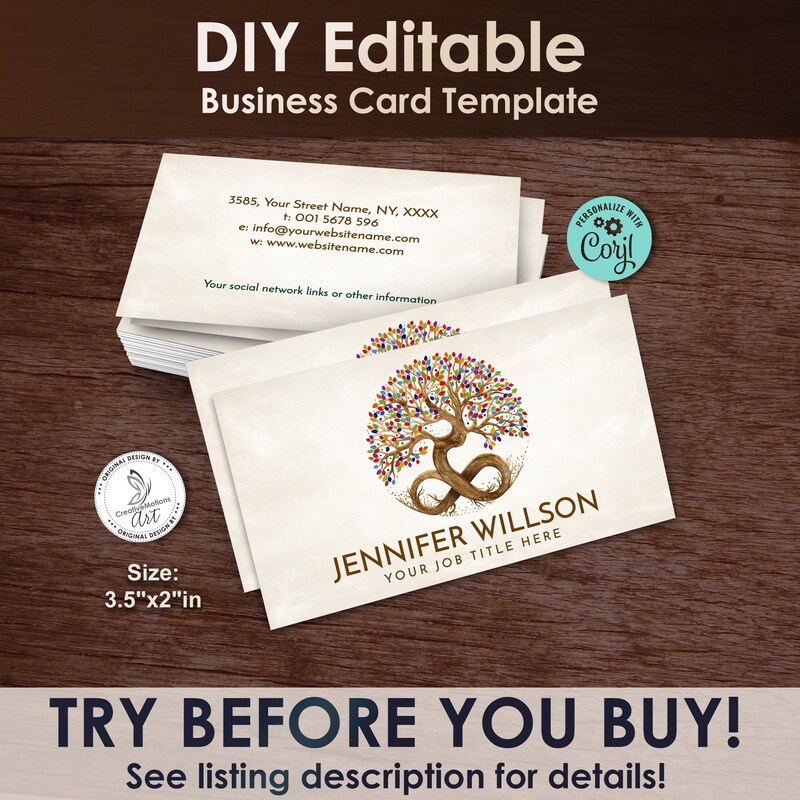 Tree of Life Business Cards - Etsy