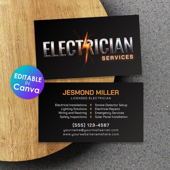Electrician Business Cards Template