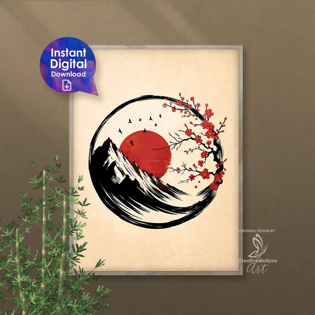 Enso Zen: Dawn's Tranquility. Printable Wall Art, Digital Download ...