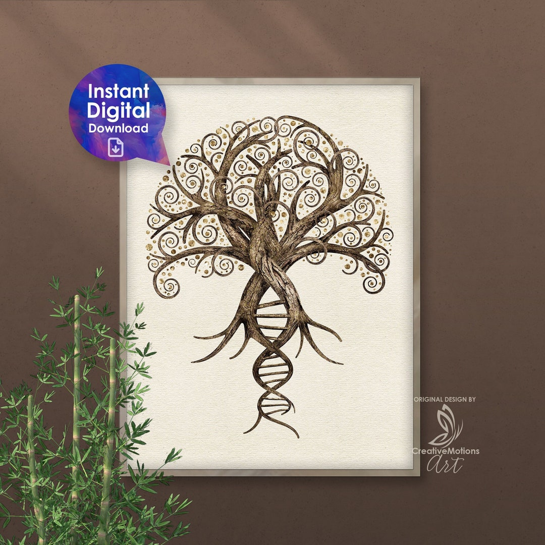 Tree of Life - Helix of Life: Arboreal DNA Printable Wall Art, Digital ...