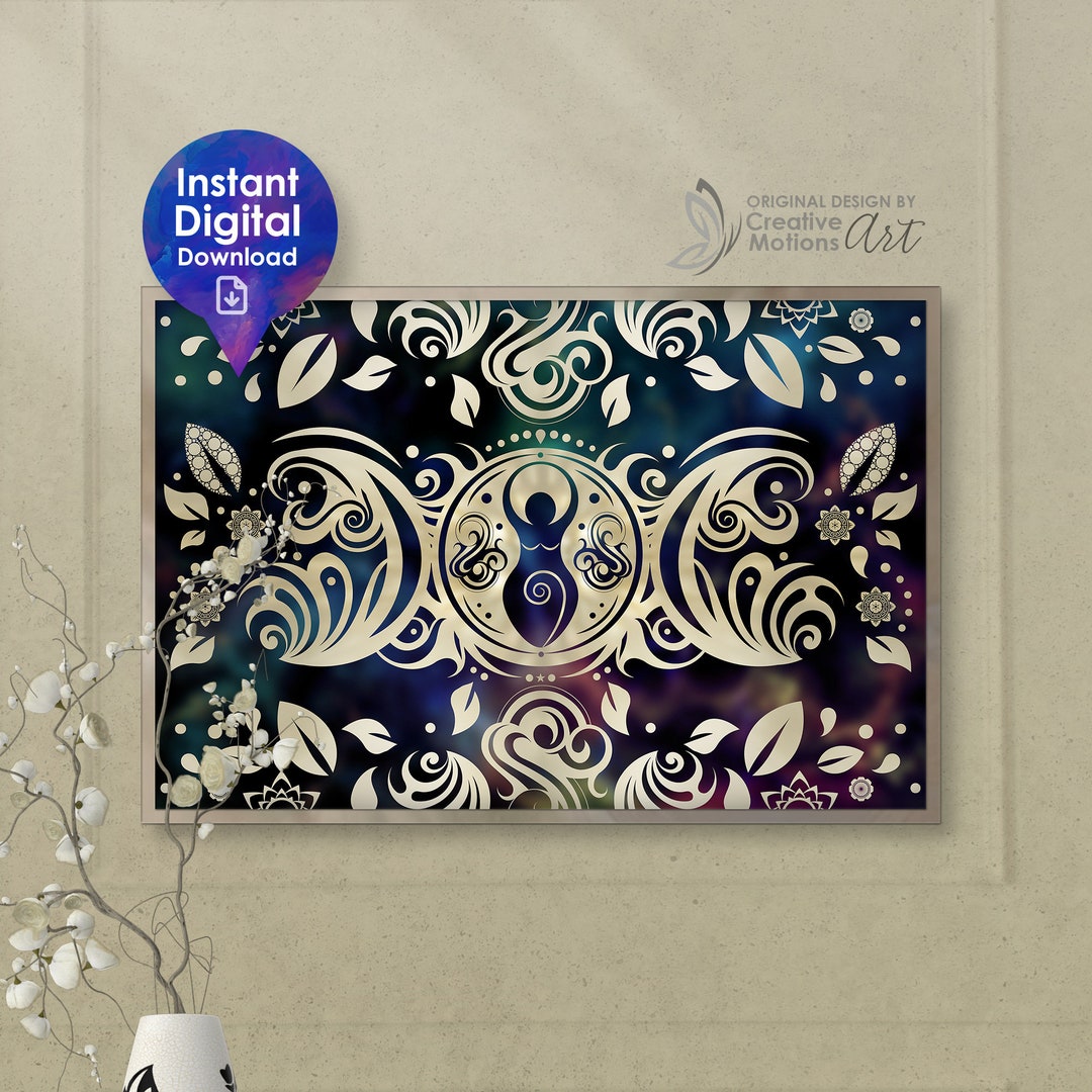 Triple Moon - Triple Goddess Printable Wall Art, Digital Download ...