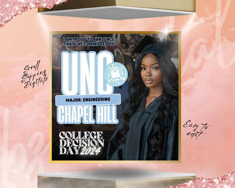 College Decision Day Flyer, Senior Graduation, HBCU, PWI, Social Media ...