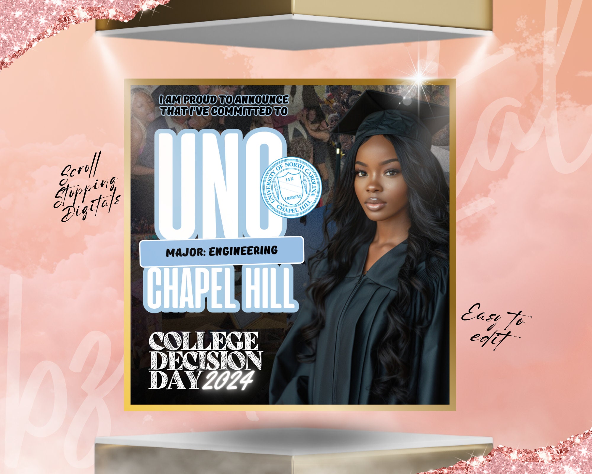 College Decision Day Flyer, Senior Graduation, HBCU, PWI, Social Media ...