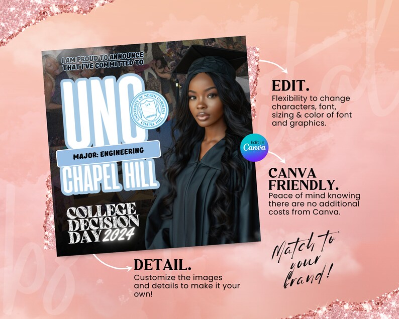 College Decision Day Flyer, Senior Graduation, HBCU, PWI, Social Media ...