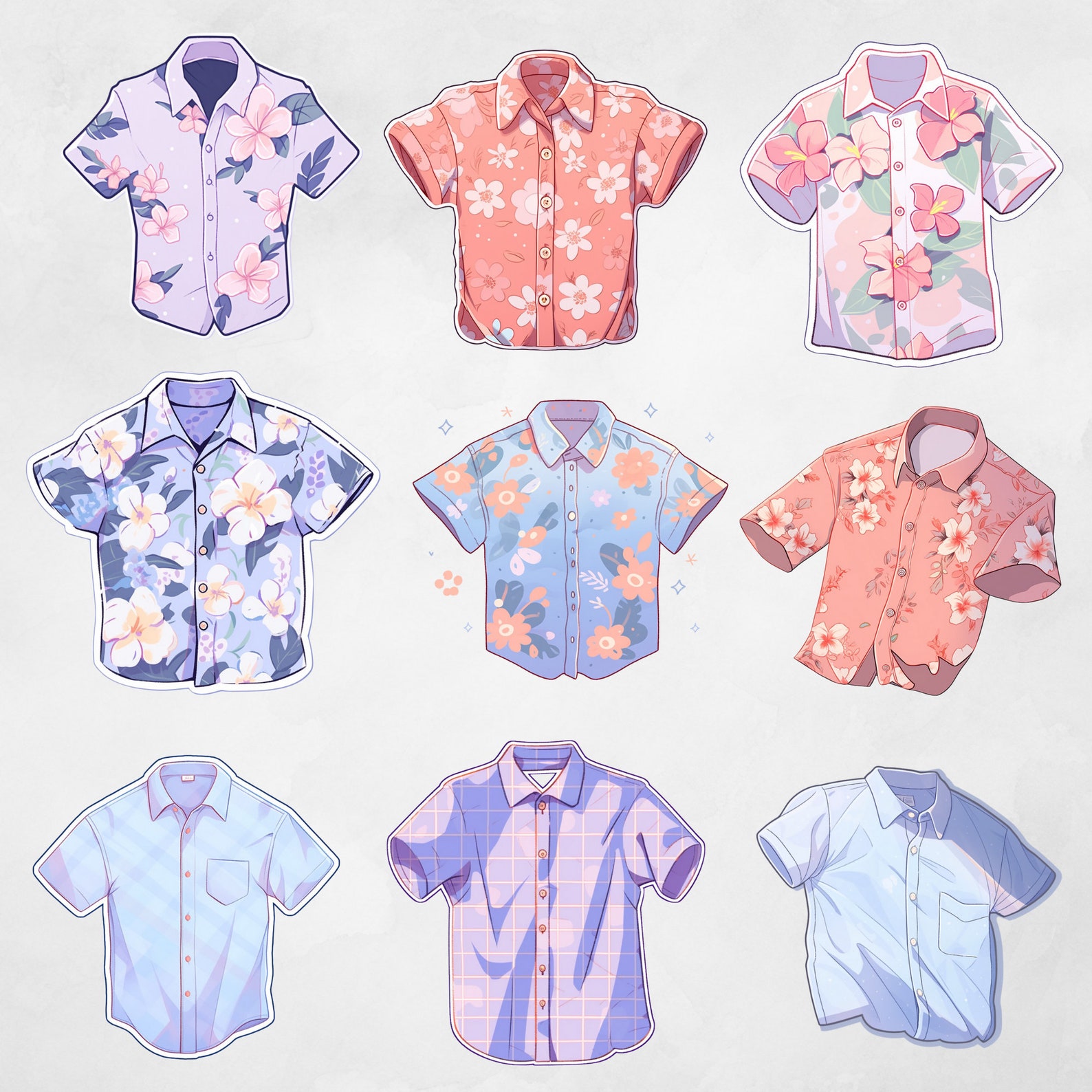 Graphic Button up Male Shirt Clip Art, Funky Shirts Dress up Commercial ...