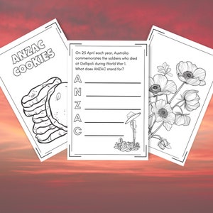 Anzac Day Coloring Pages for Kids, Anzac Day Activity Pack, Anzac Day ...