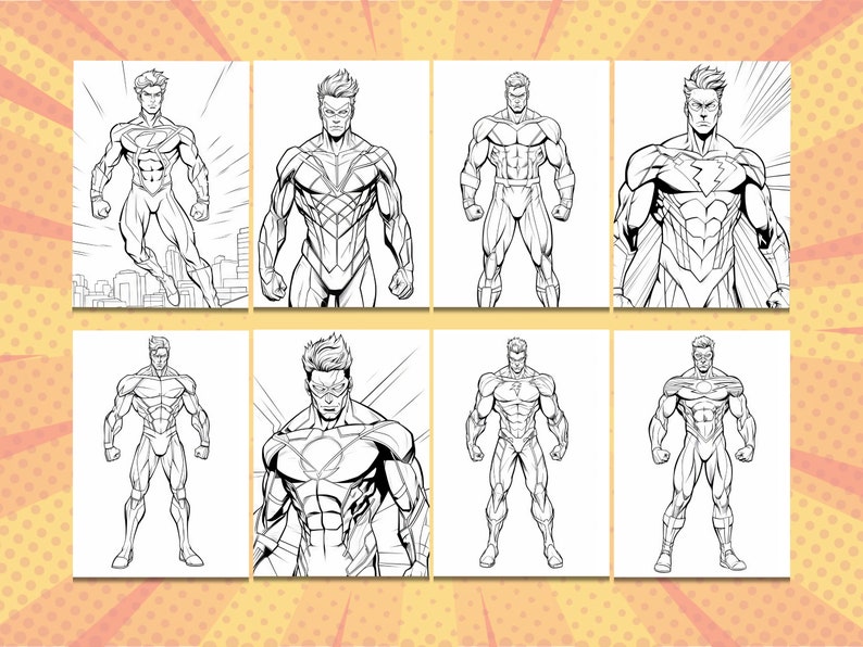 25 Superhero Coloring Pages, Kids School Holiday Activity Pages ...
