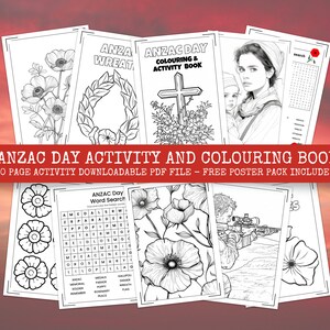 Anzac Day Coloring Pages for Kids, Anzac Day Activity Pack, Anzac Day ...