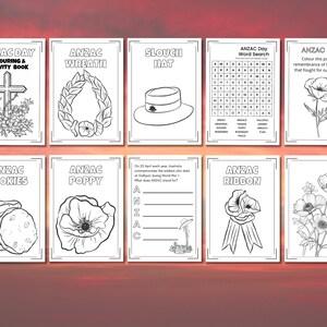 Anzac Day Coloring Pages for Kids, Anzac Day Activity Pack, Anzac Day ...