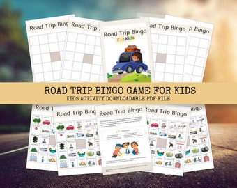 Road Trip Bingo, Printable Bingo Cards, Scavenger Hunt for Kids, Road ...