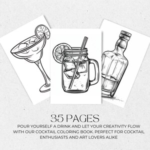 Cocktail Coloring Book Pages Printable Adult Colouring Pages, Sunset ...