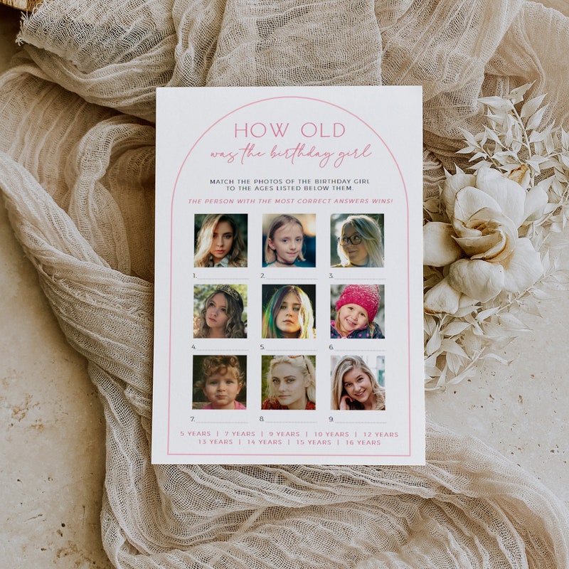 Age Guessing Game - Etsy