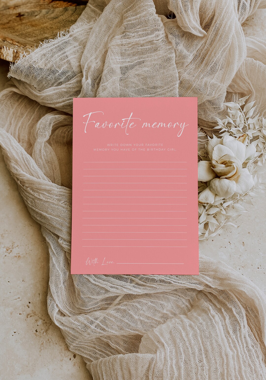 Favorite Memory Game Birthday Girl Template, Minimalist Birthday Memory ...