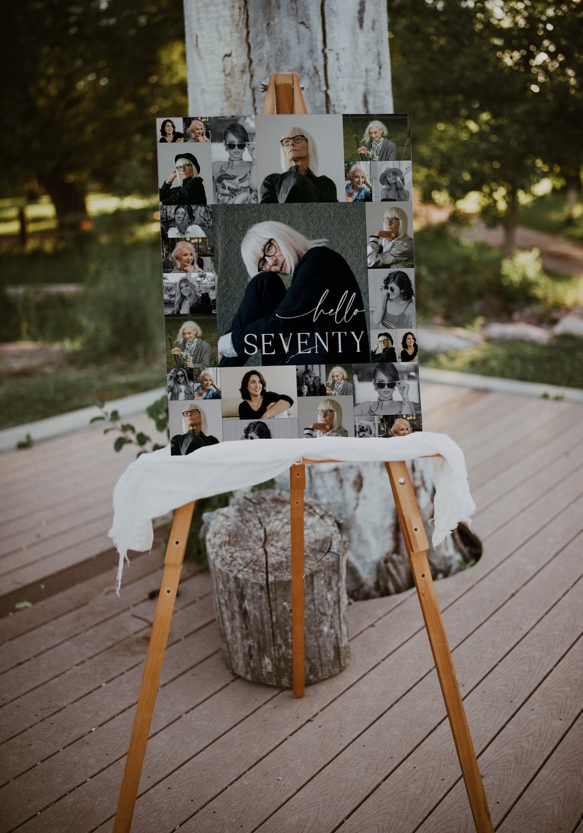 Editable 70th Birthday Party Photo Collage, Woman Birthday Party Photo ...