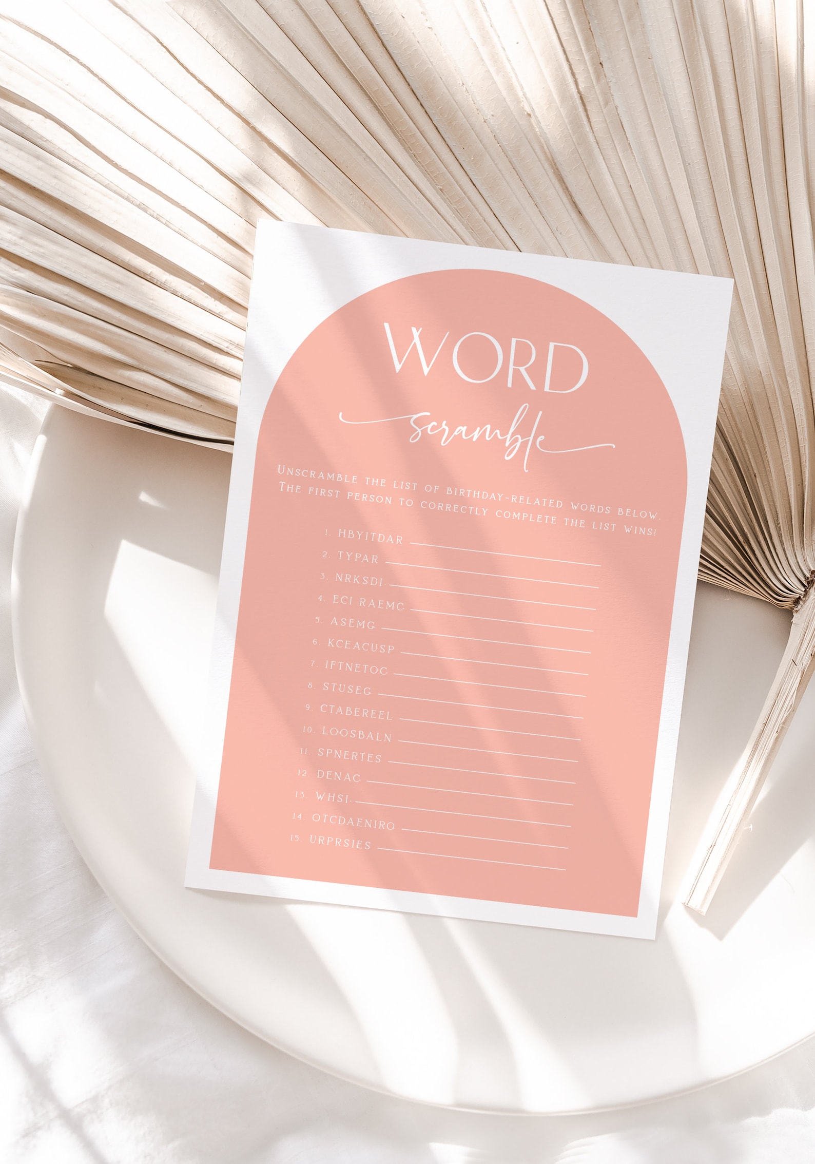 Printable Birthday Girl Word Scramble With Answer Key, Birthday Word ...