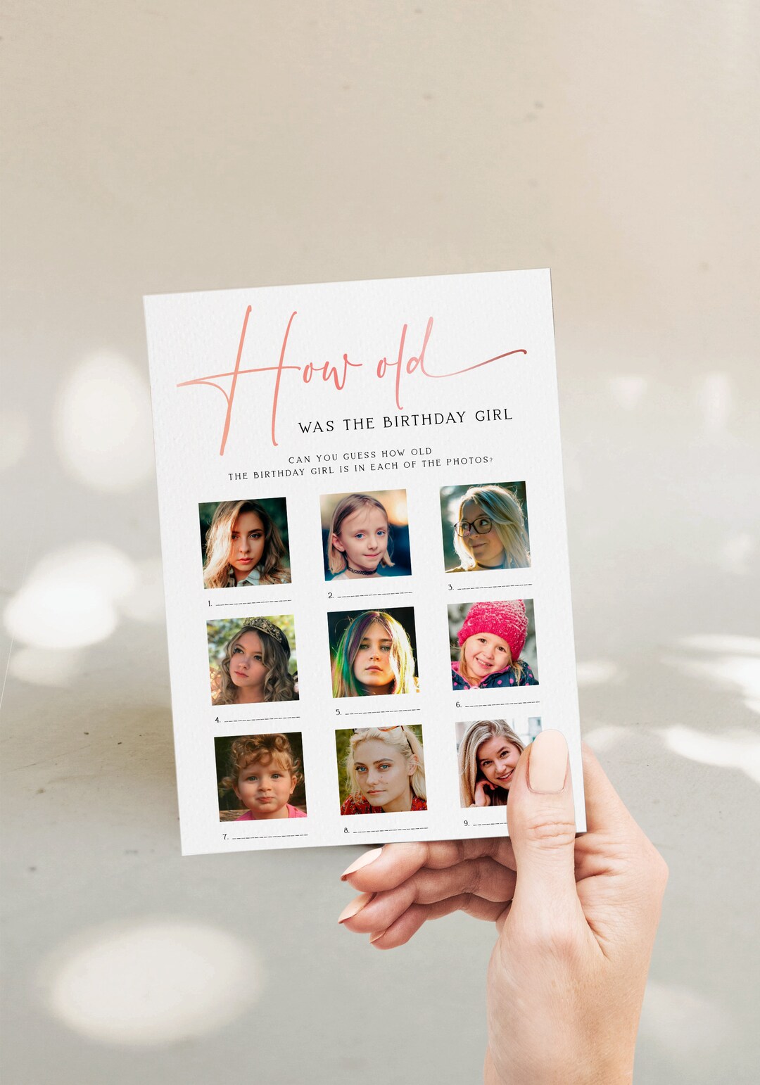 How Old Was the Birthday Girl Adult Birthday Party Game, Editable ...
