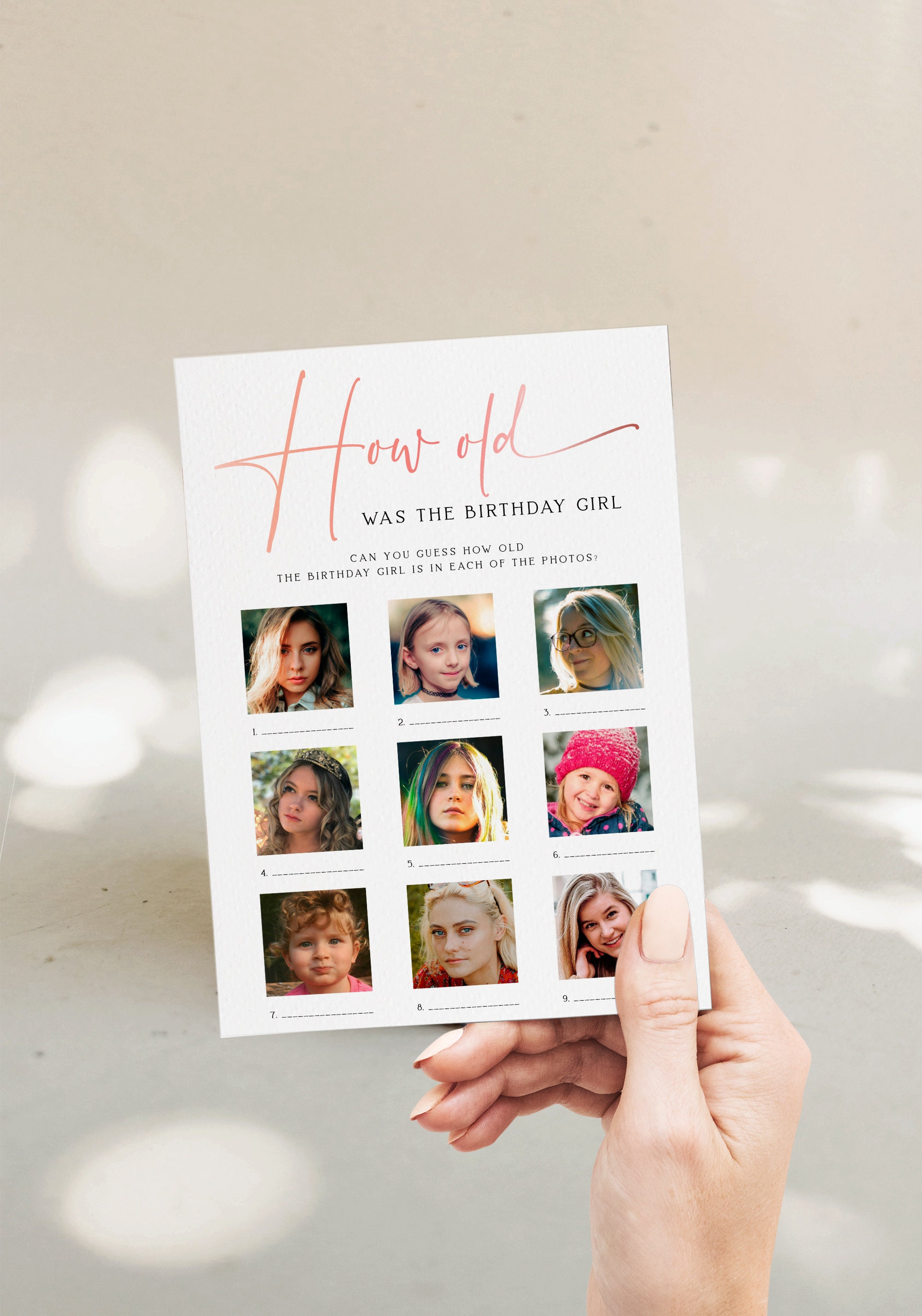 How Old Was the Birthday Girl Adult Birthday Party Game, Editable ...