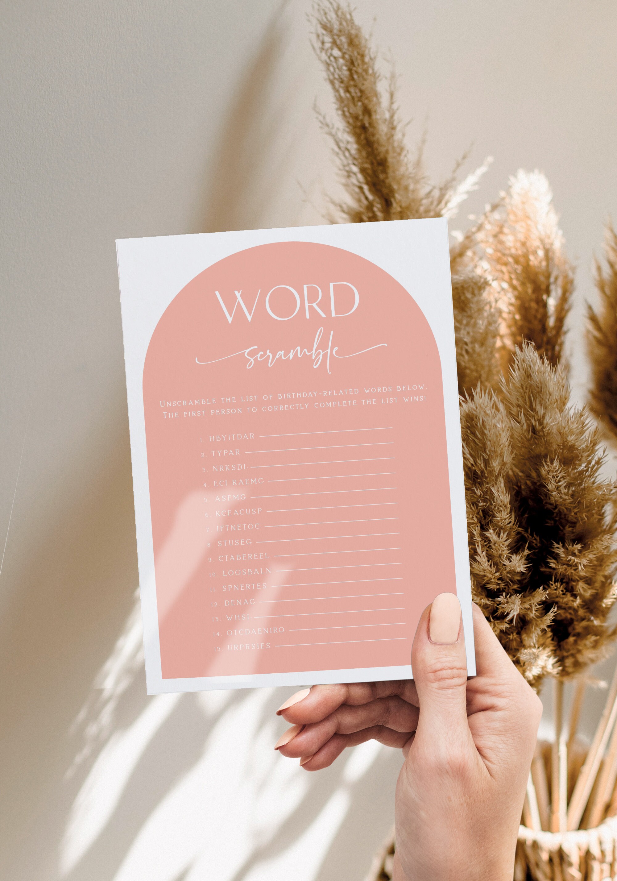 Printable Birthday Girl Word Scramble With Answer Key, Birthday Word ...