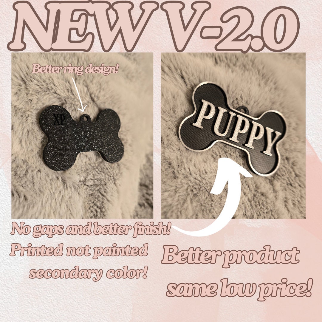 3D Printed Tag Fursuit Tag Custom Tag Name Tag Bone Tag UPDATED NEW ...