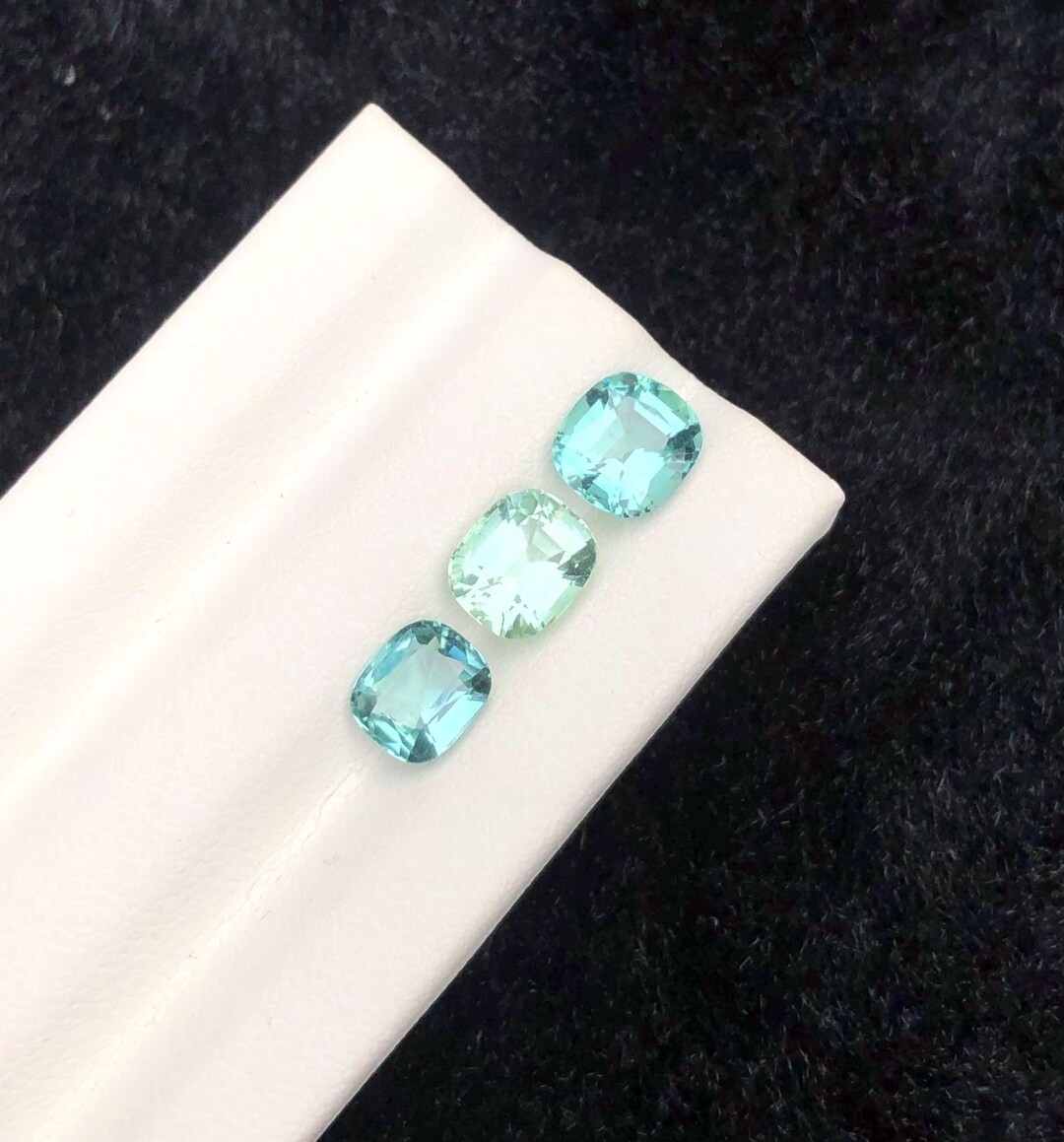 3.10 Carat Cushion Cut Most Beautiful SEAFOAM TOURMALINE STONES From ...