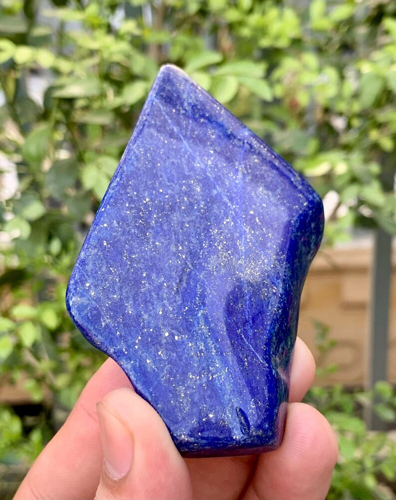Polished Lapis Lazuli Freeform With Pyrite - Afghanistan Crystal Decor ...