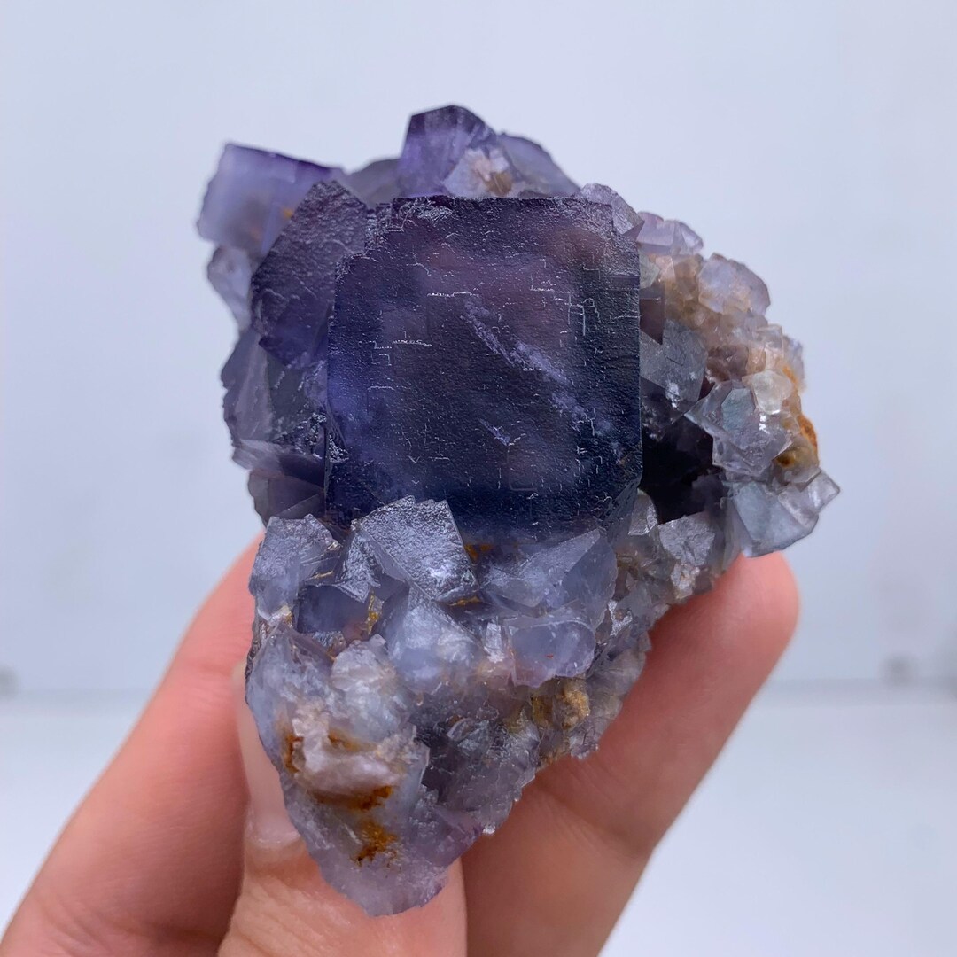 Cubic Blue Phantom Fluorite Specimen, Pakistan, 129 Grams - Etsy