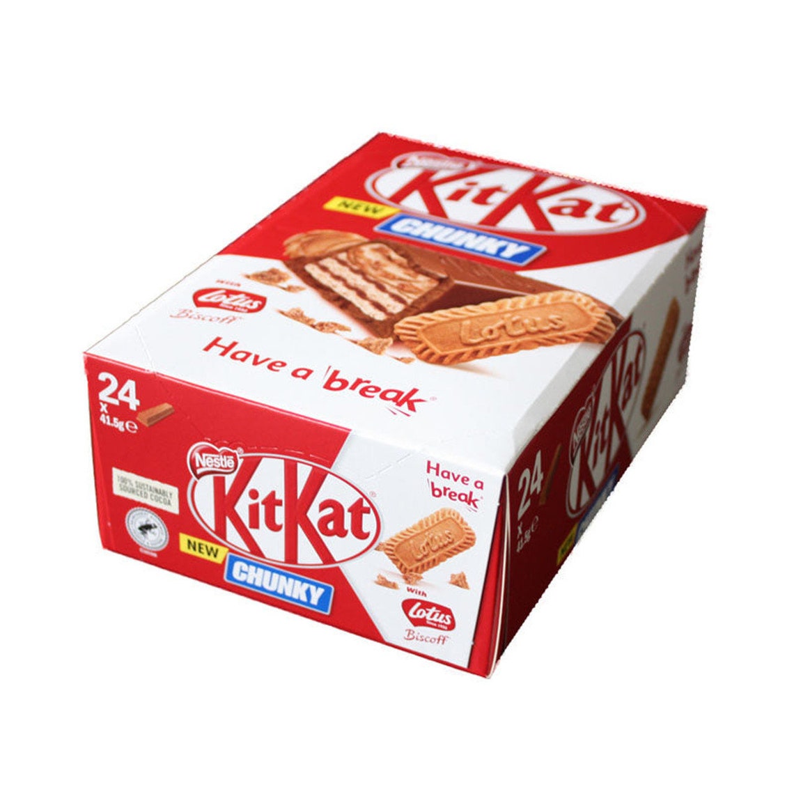 Kit Kat Chunky Lotus Biscoff 24 X 42g International Chocolate FULL CASE ...