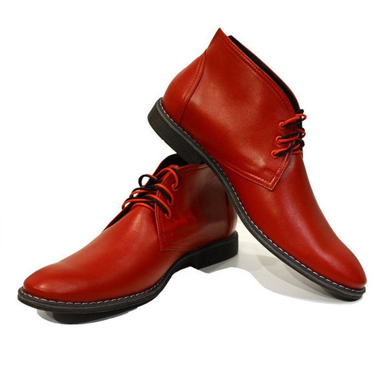 Red Chukka Boots - Etsy