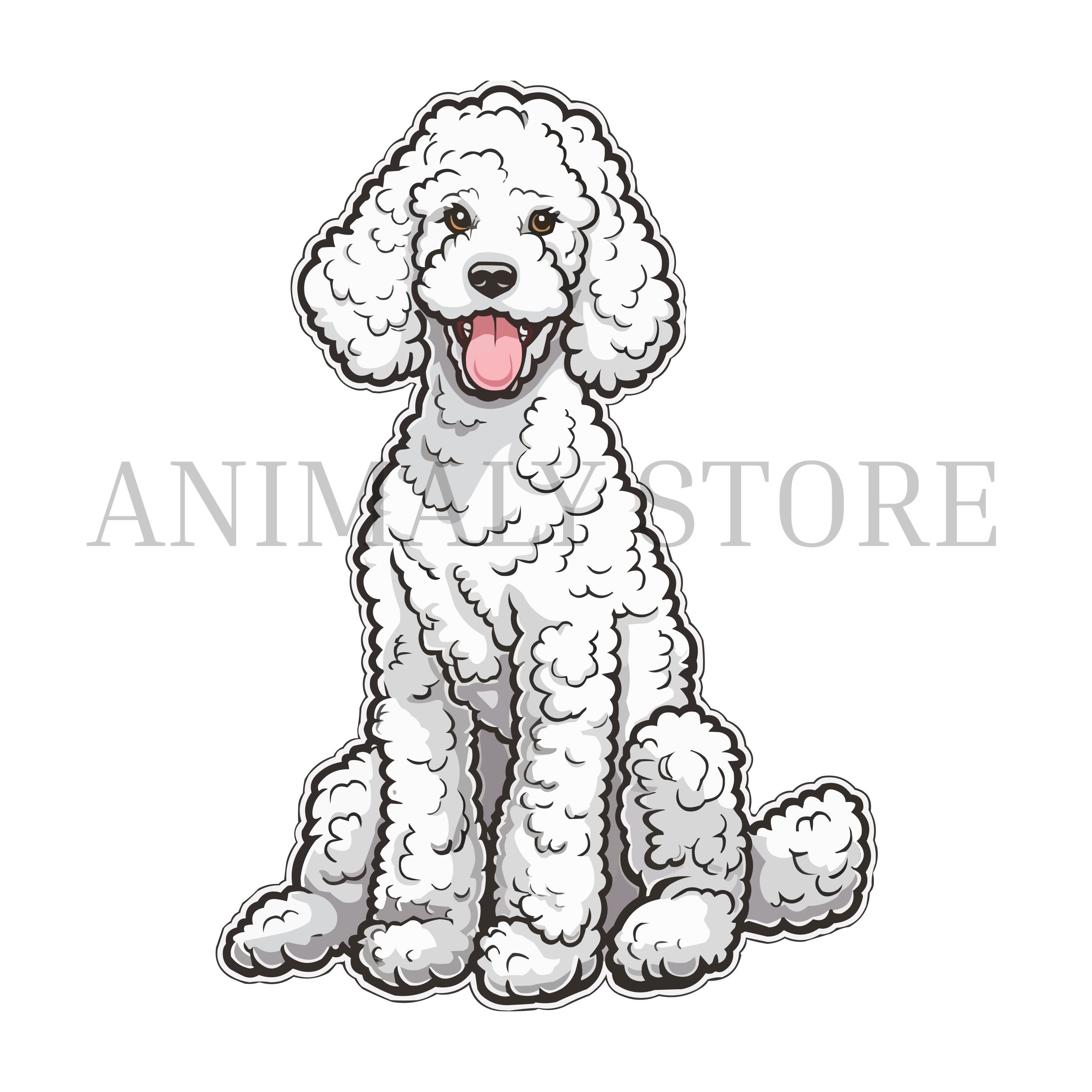 Poodle SVG Png Bundle, Sitting Poodle Clipart, Miniature Poodle SVG ...