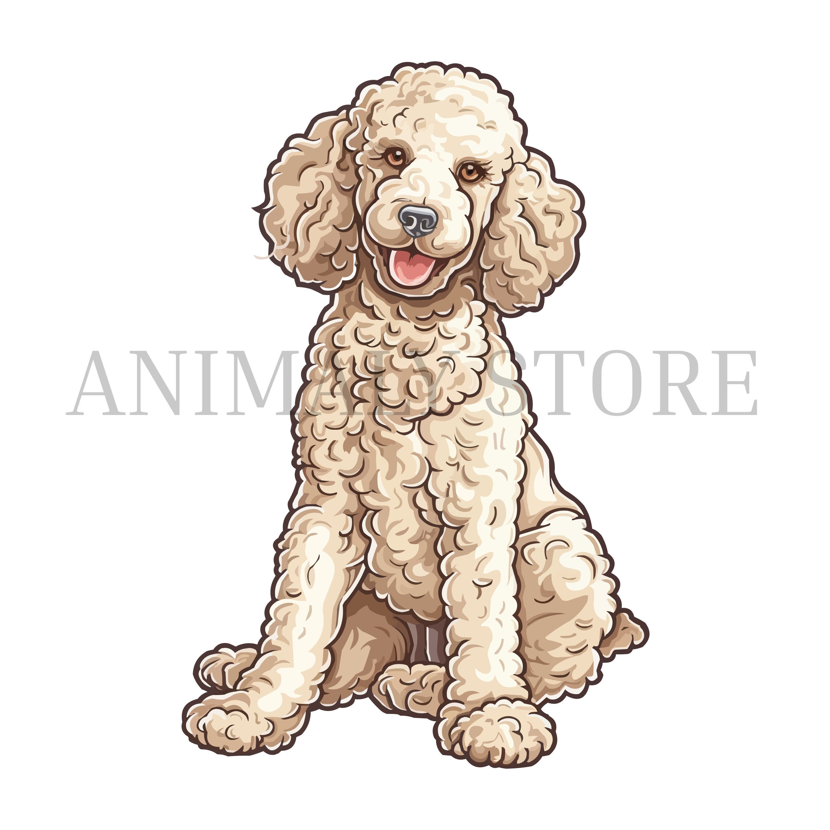 Poodle SVG Png Bundle, Sitting Poodle Clipart, Miniature Poodle SVG ...