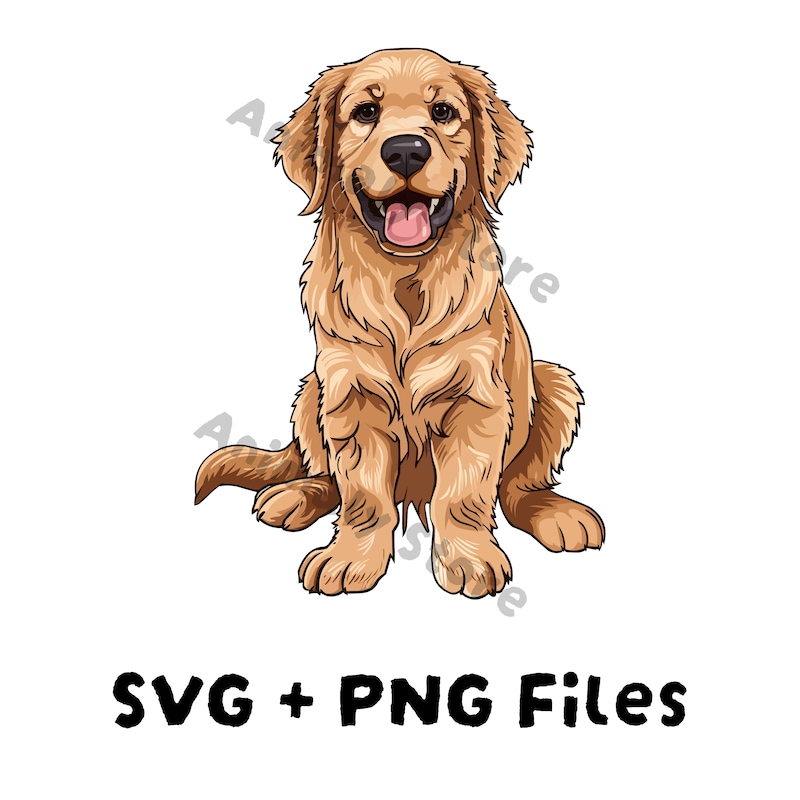 Golden Retriever Svg - Etsy