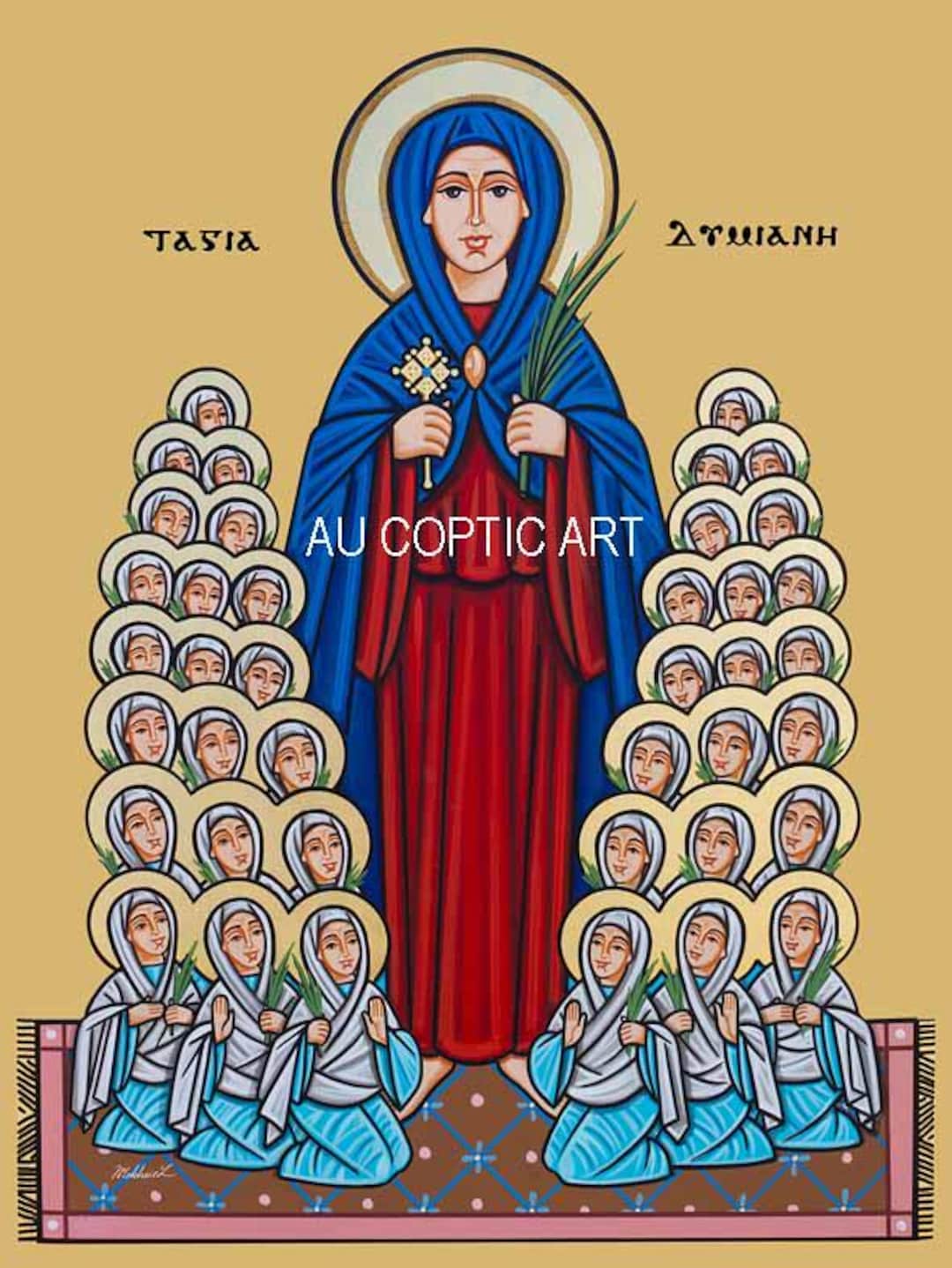 Coptic Icon/ Icon St Demiana 2 - Etsy