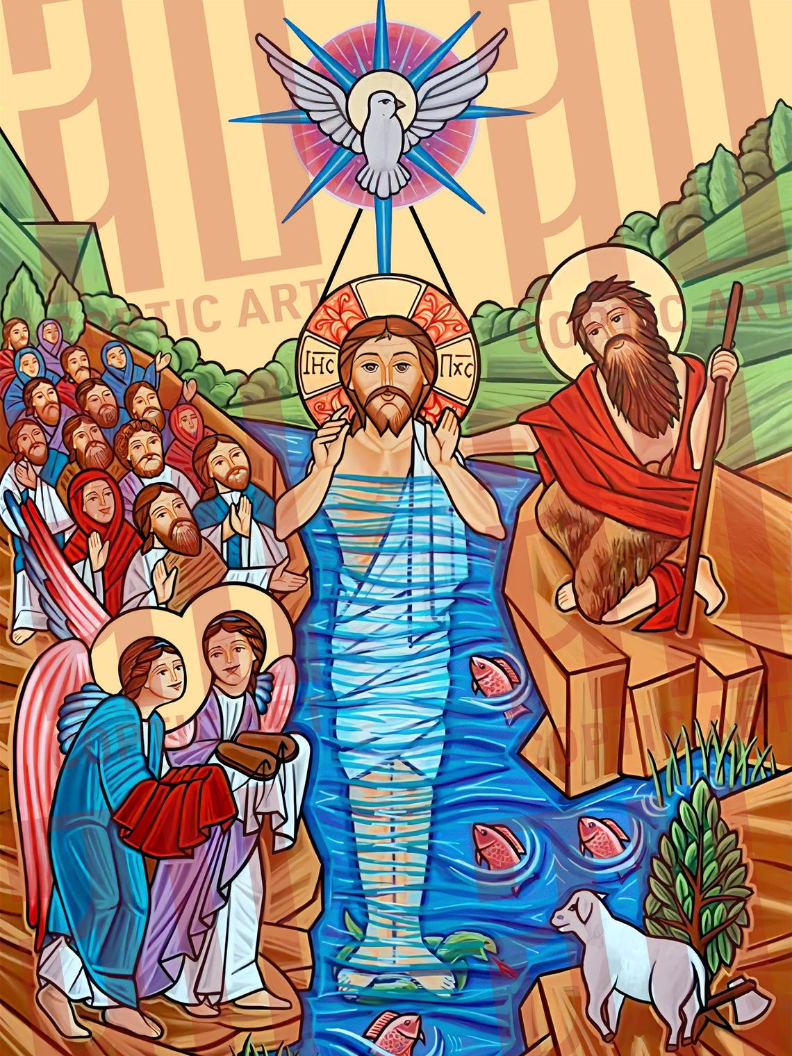 Baptism 1 Coptic Icon/ Icon - Etsy