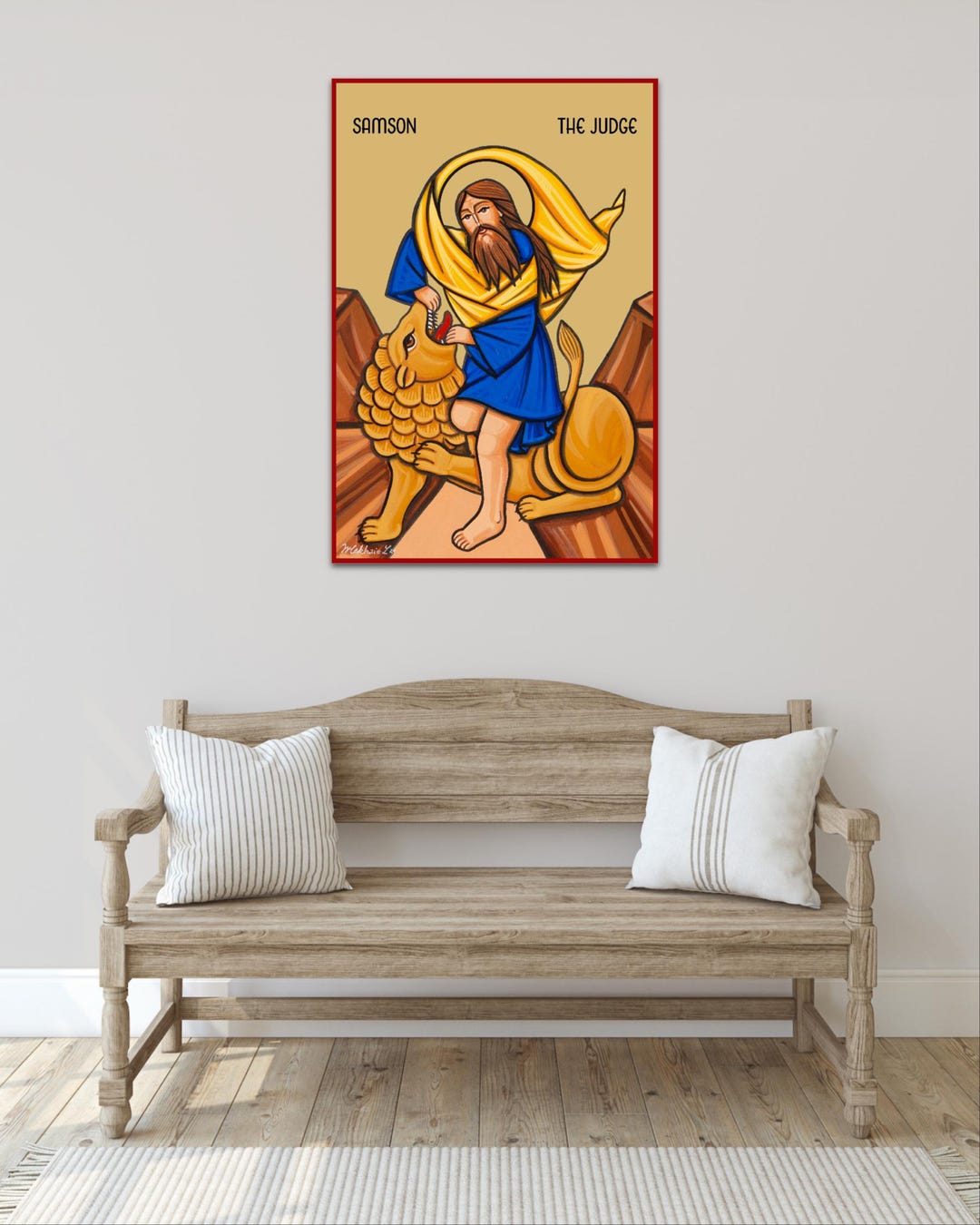 Samson the Judge Coptic Icon/ Icon - Etsy