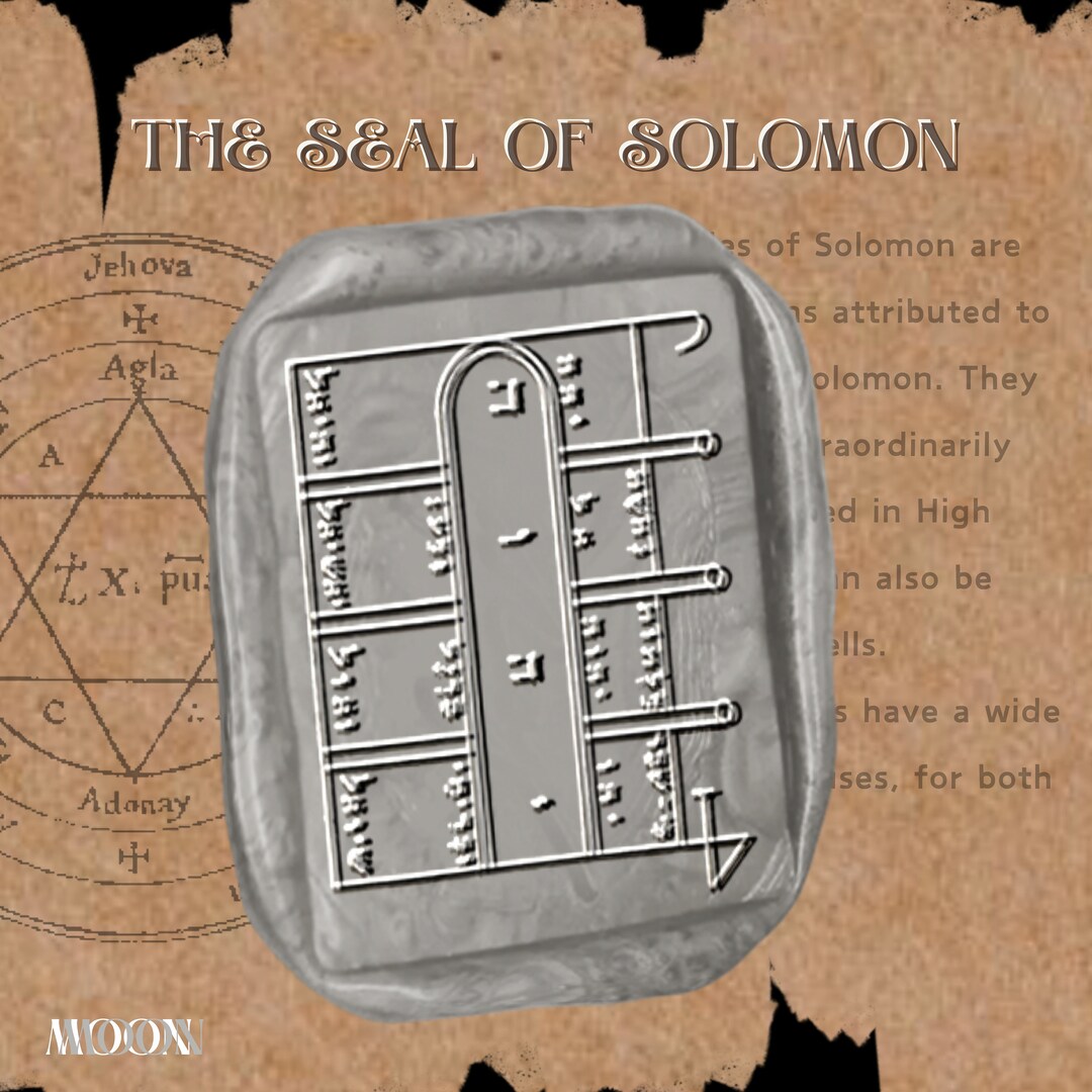 1st Pentacle of Moon Solomon Seal Wax Stamp Set 30mm Solomon King Money ...