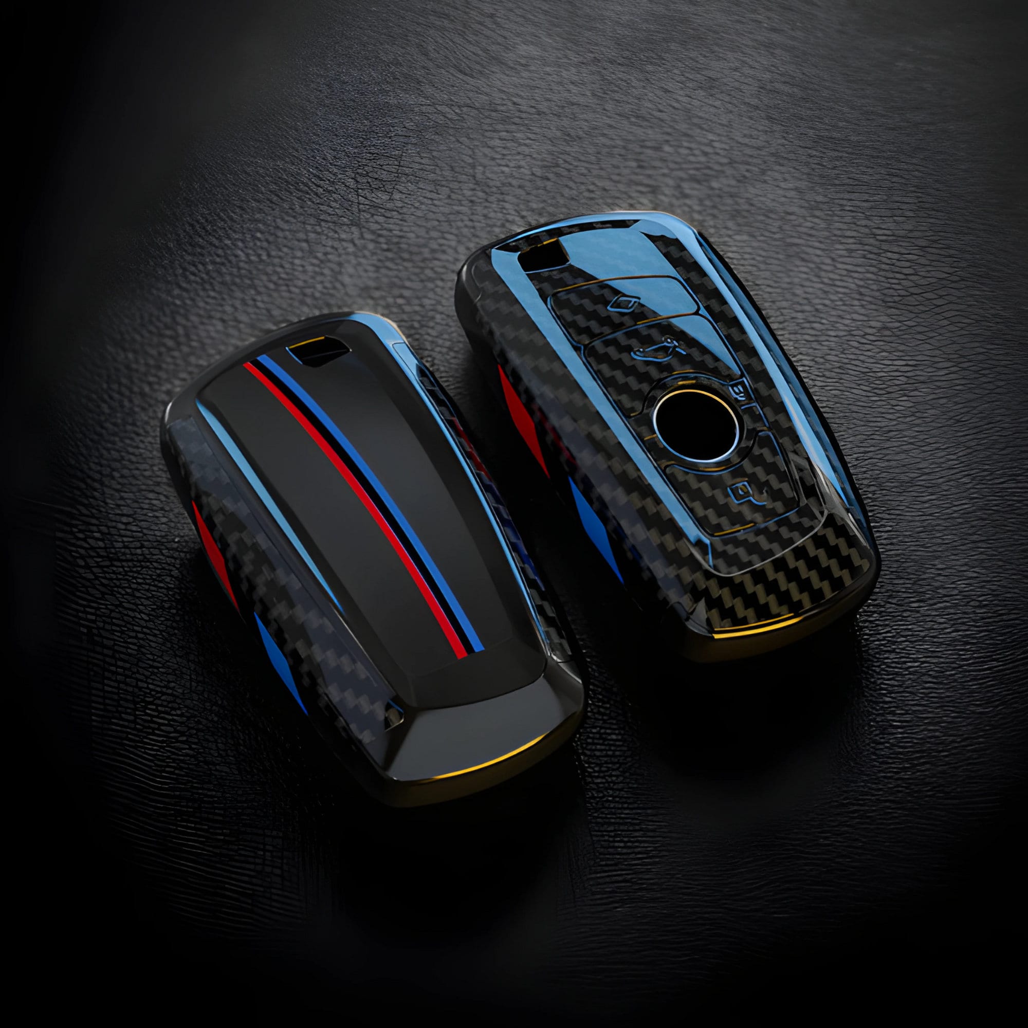 BMW Key Fob Cover, Carbon Fiber Style, Remote Key Case Shell in White M ...