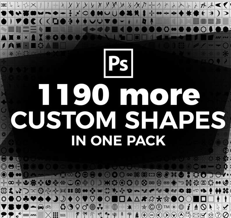 6000+ Photoshop Shapes for Graphic Designers | Adobe Photoshop PREMIUM ...