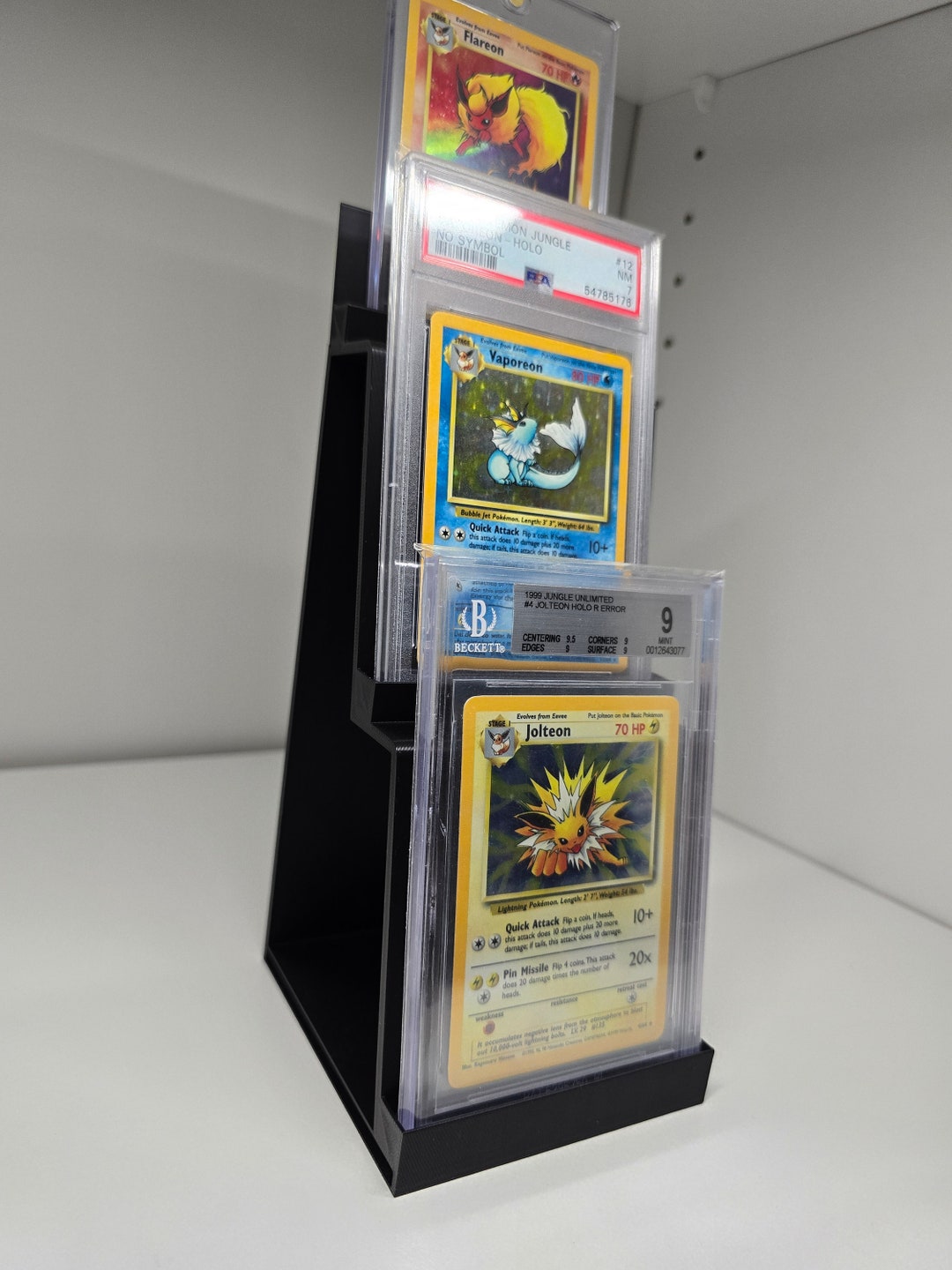 Pokemon Trading Card Display Stand Single Rack 3 X 1 Universal Fits ...