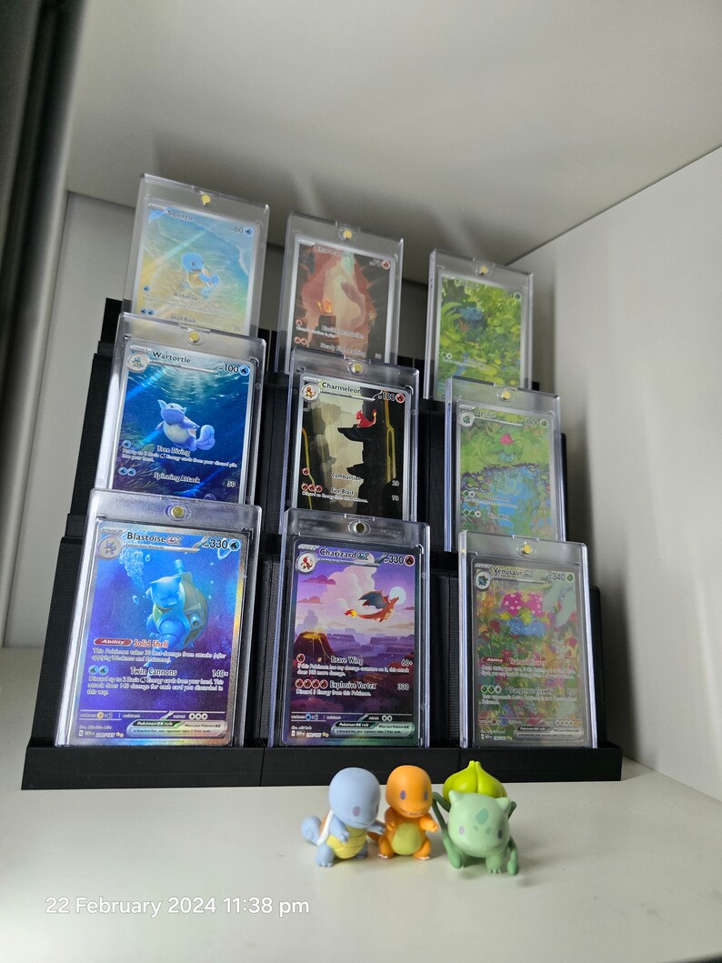 Pokemon Trading Card Display Stand 3 X 3 Three Linkable Racks Universal ...