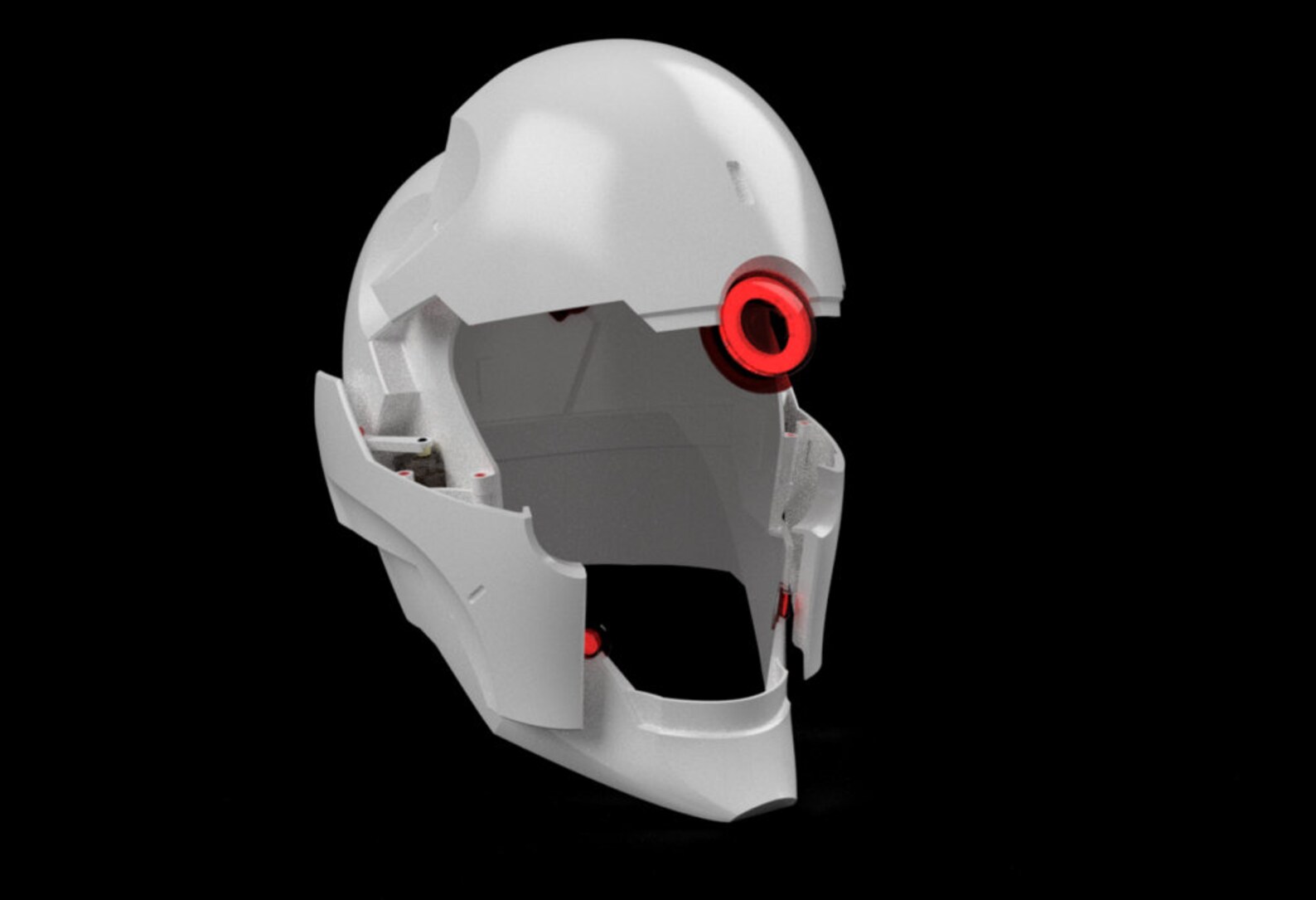 Motorized Gray Fox Cyborg Ninja Helmet STL - Etsy