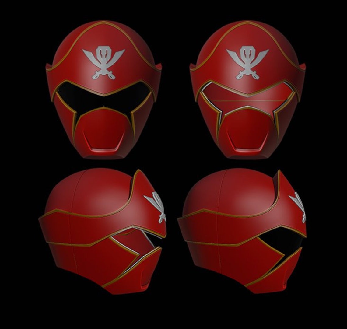 Gokai Red Ranger Helmet STL - Etsy
