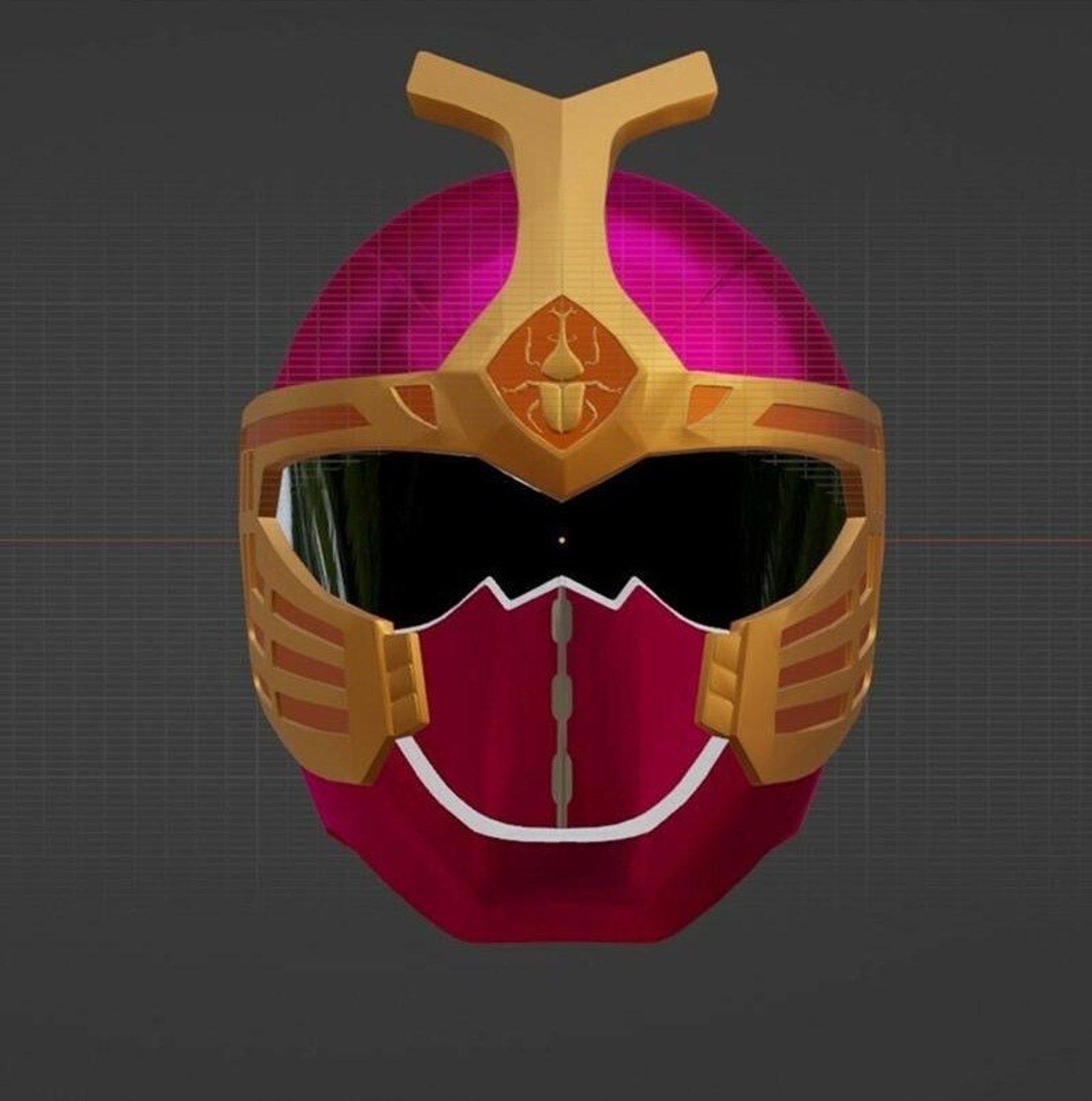 Crimson Thunder Ranger Helmet (STL) - Etsy