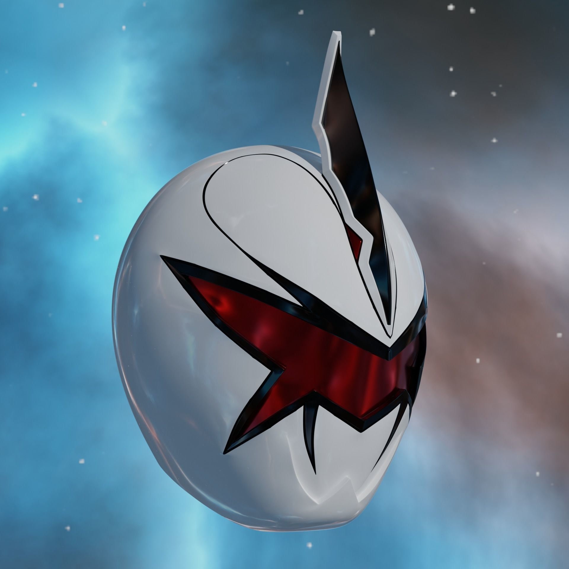Dino Thunder White Ranger Helmet STL - Etsy