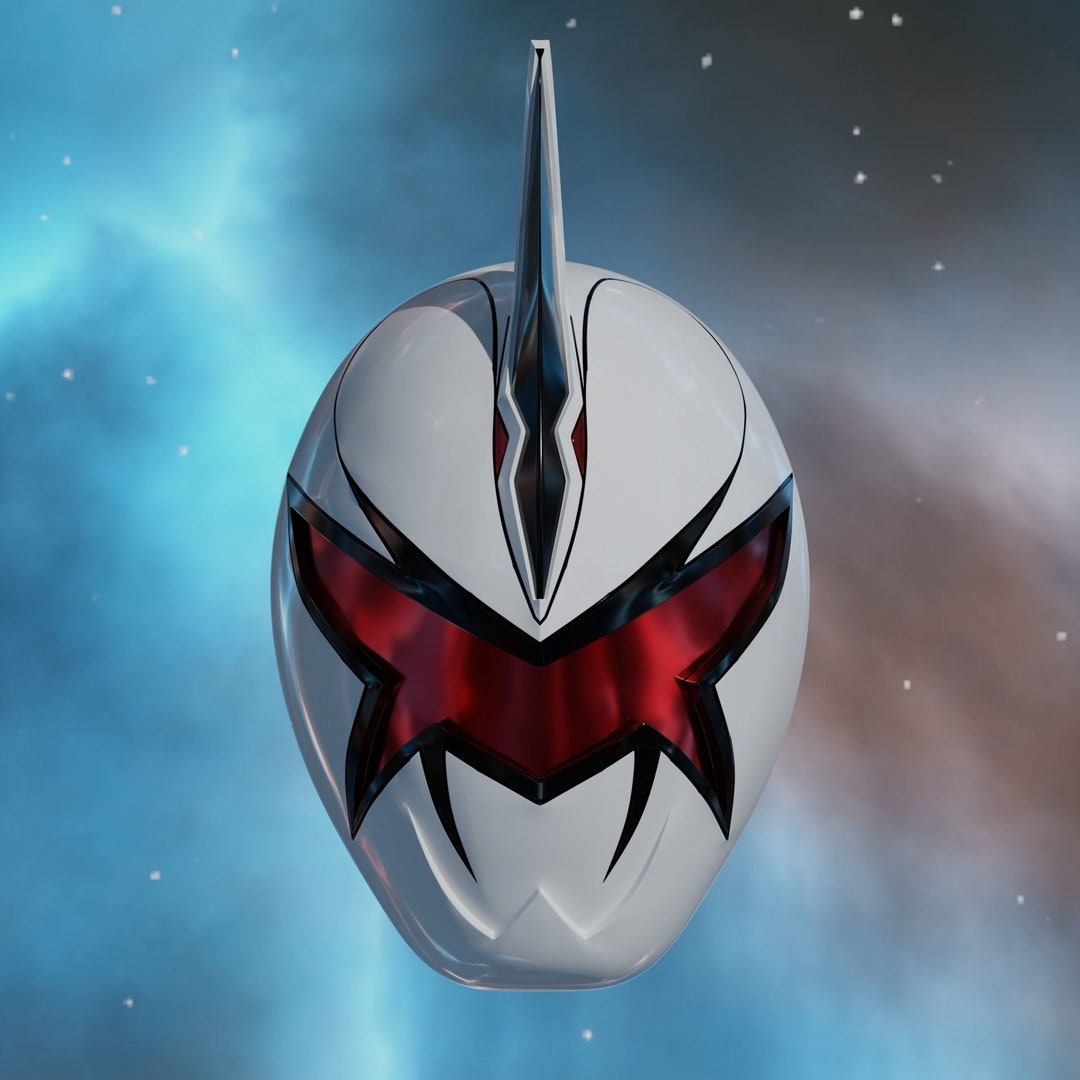 Dino Thunder White Ranger Helmet STL - Etsy