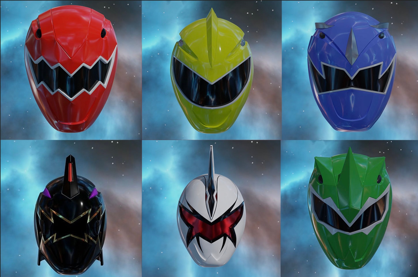 Dino Thunder Power Ranger Helmet Bundle (STL) - Etsy