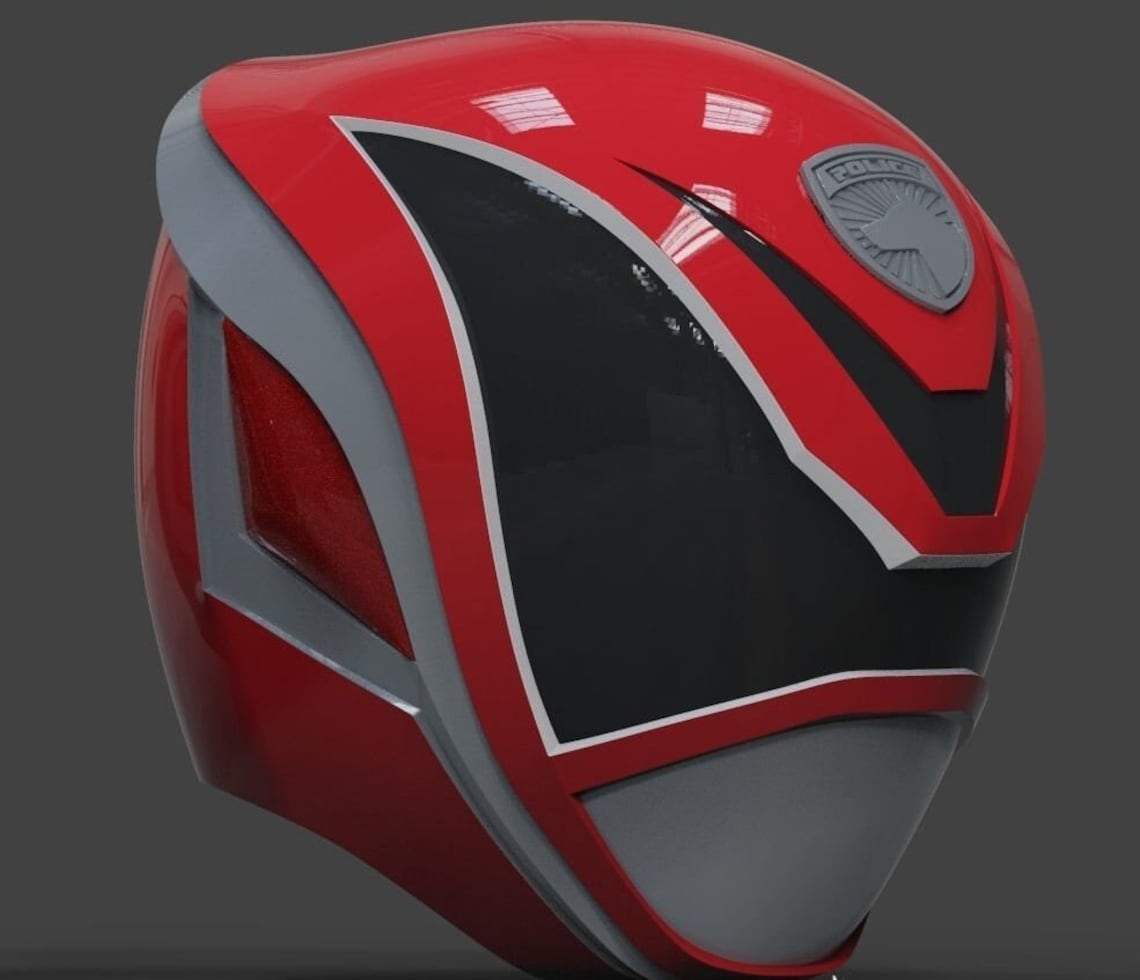 Power Rangers SPD Red Ranger Helmet STL - Etsy