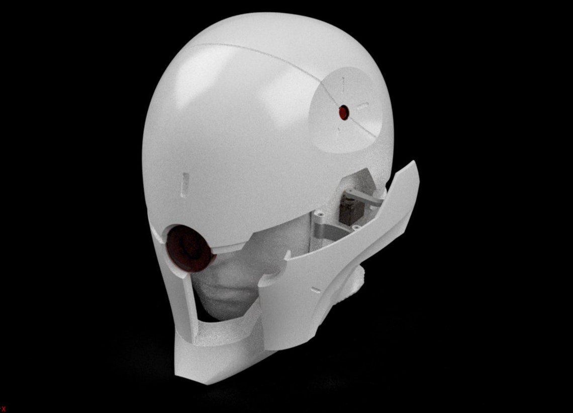 Motorized Gray Fox Cyborg Ninja Helmet STL - Etsy