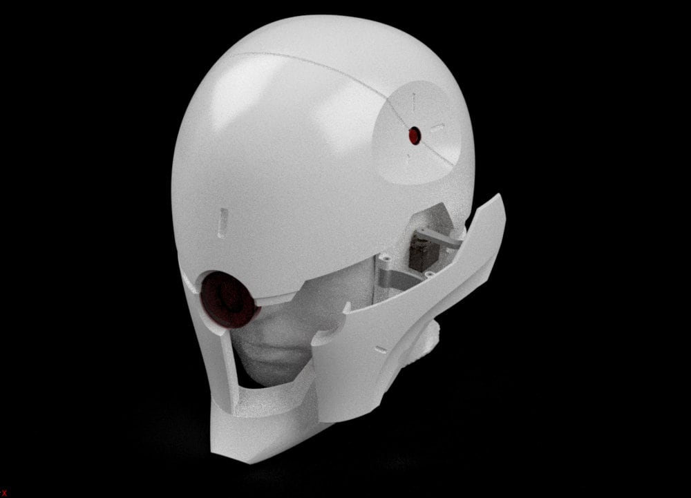 Motorized Gray Fox Cyborg Ninja Helmet STL - Etsy