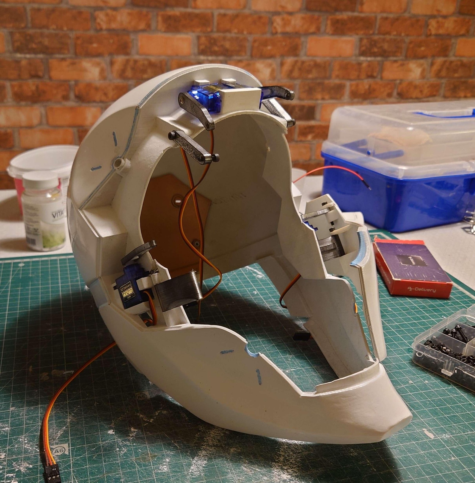 Motorized Gray Fox Cyborg Ninja Helmet STL - Etsy